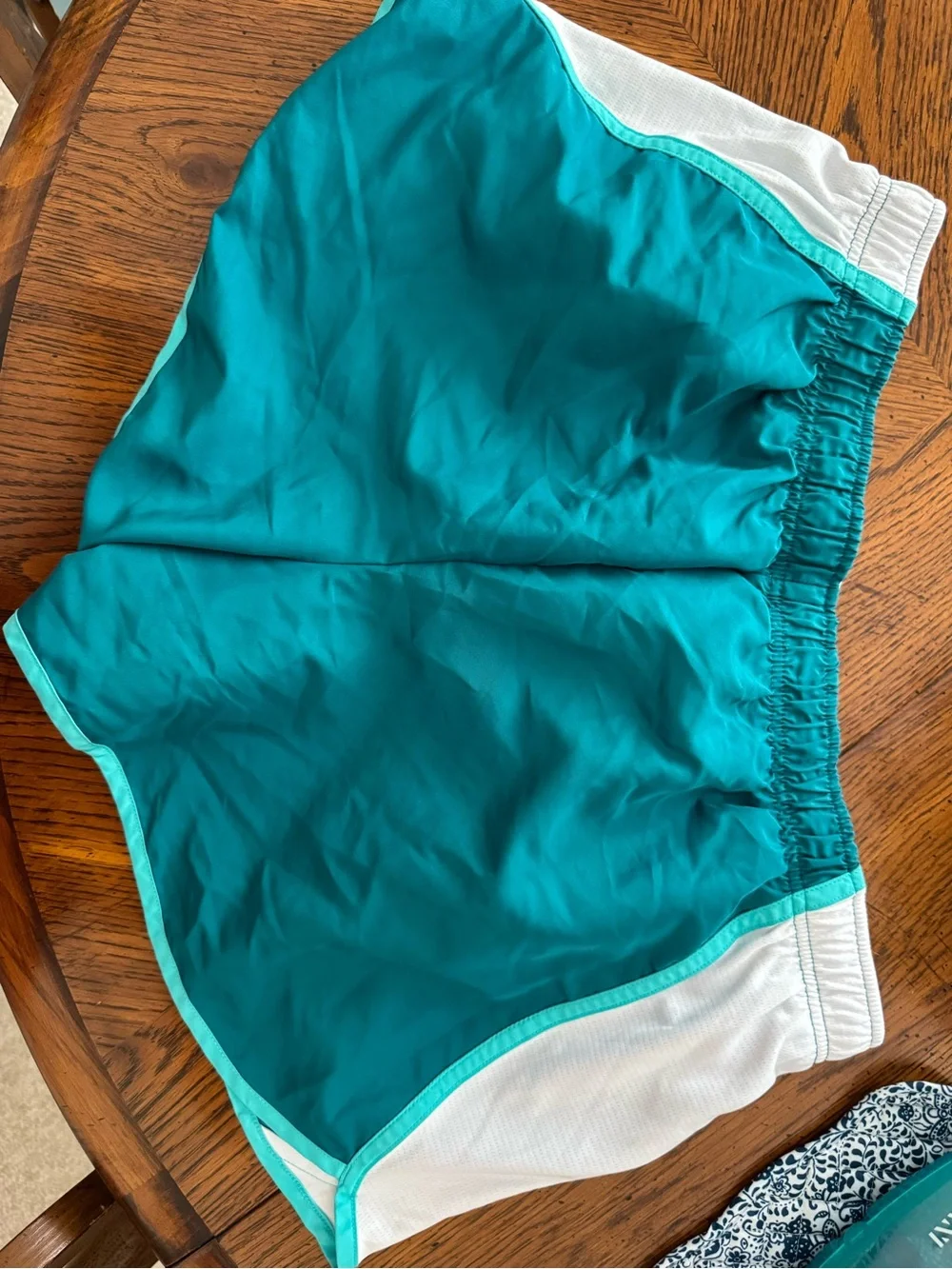 Danskin | Shorts | Danskin Teal And White Athletic Shorts | Poshmark